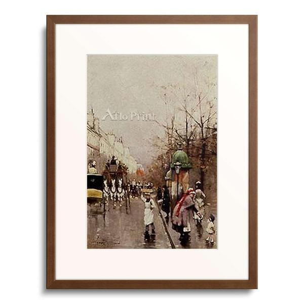 Artist:  Feron, William Imagetitle:  Street in Paris. Dimensions:  56 x 38 cm Location:  Private Collection
