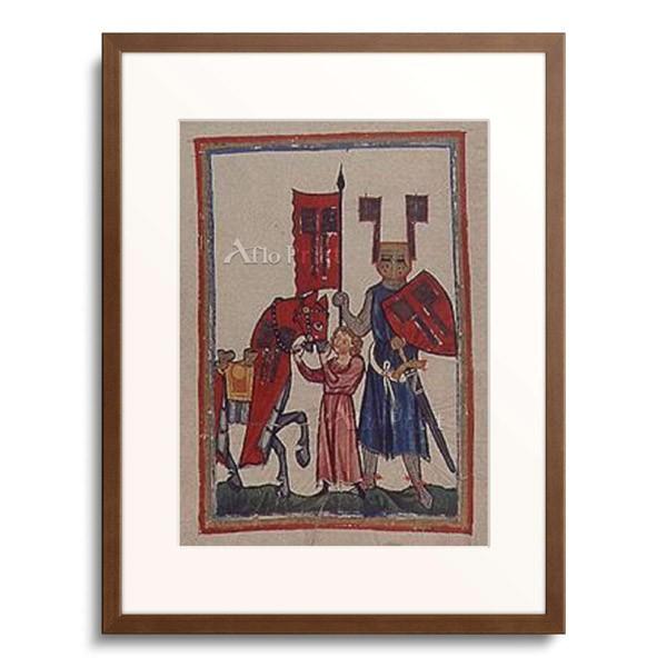 Artist:  Handschrift, Heidelberger Lieder- Imagetitle:  Wolfram von Eschenbach. Location:  Eisenach, Wartburgstiftung