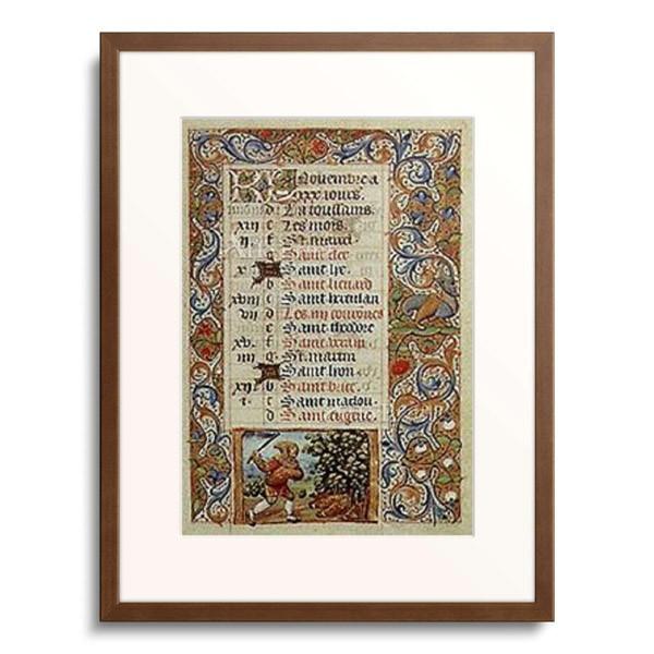 Artist:  Handschrift Imagetitle:  Der November. Aus einem franzosischen Stundenbuch. Memb.II 176 11v. Location:  Gotha, ...