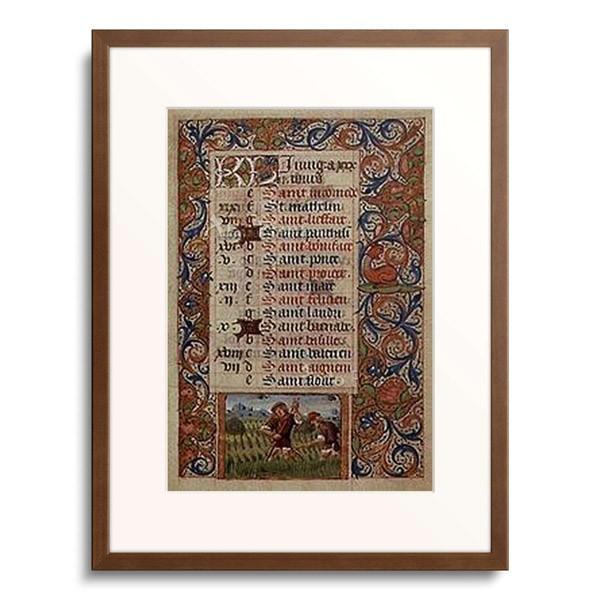 Artist:  Handschrift Imagetitle:  Der Juni. Aus einem franzosischen Stundenbuch. Memb.II 176, 6v. Location:  Gotha, Fors...