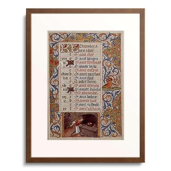 Artist:  Handschrift Imagetitle:  Der Dezember. Aus einem franzosischen Stundenbuch. Memb.II 176, 12v. Location:  Gotha,...