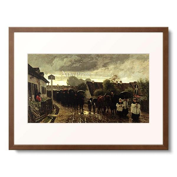 Artist:  Kalckreuth, Leopold Graf von,1855-1928 Imagetitle:  Funeral cortege in Dachau. Location:  Weimar, Kunstsammlungen