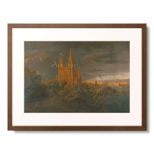 Artist:  Schinkel, Karl Friedrich (after) Imagetitle:  Cathedrale (A Town on a River). Location:  Weimar, Kunstsammlungen