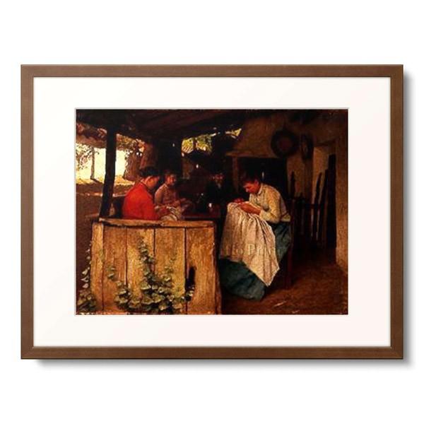 Artist:  Bihari, Sandor,1855-1906 Imagetitle:  Handarbeiten auf der Veranda. Location:  Budapest, Ungarische Nationalgal...
