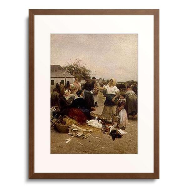Artist:  Deak-Ebner, Lajos,1850-1934 Imagetitle:  Geflugelmarkt in Ungarn. Location:  Budapest, Ungarische Nationalgalerie