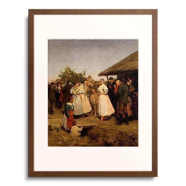 Artist:  Deak-Ebner, Lajos,1850-1934 Imagetitle:  A Village Wedding in Hungary. Location:  Budapest, Ungarische National...