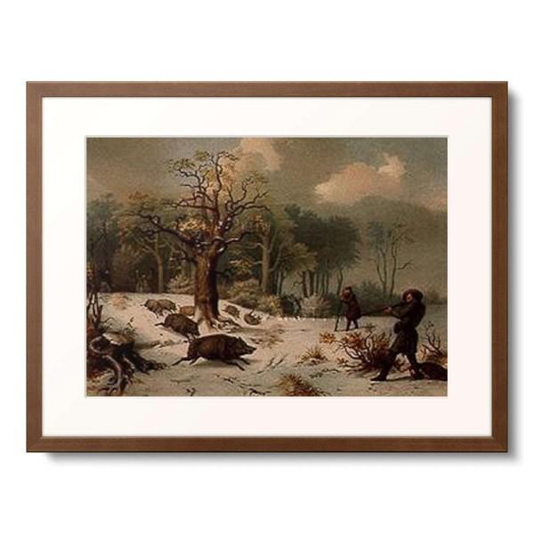 Artist:  Nagy, Istvan,1873-1937 Imagetitle:  Winterliche Wildschweinjagd. Location:  Privatbesitz Ungarn