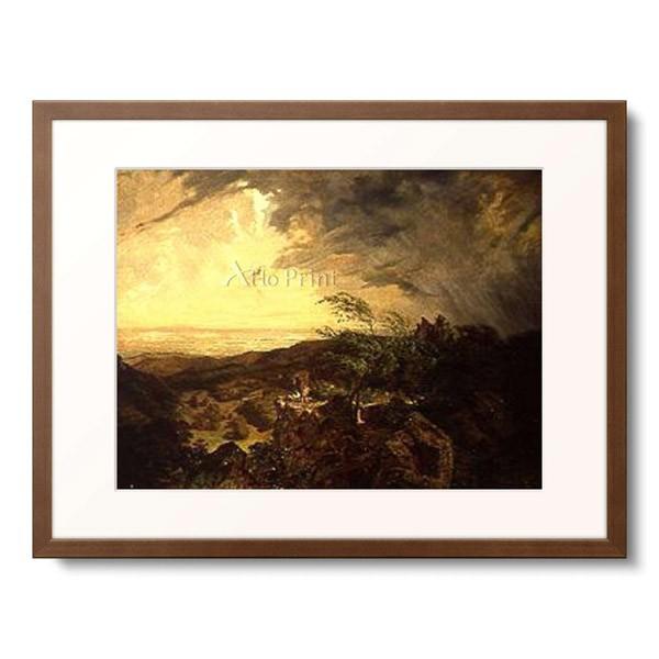 Artist:  Telepy, Karoly,1828-1906 Imagetitle:  Sturmische Landschaft uber dem Balaton (Plattensee/Ungarn). Location:  Bu...