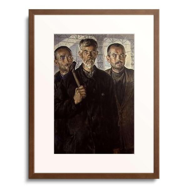 Artist:  Katsman, E.A. (Sowjetischer Kunstler) Imagetitle:  Merited workers in the factory of Kolomensky 1931. Location:...