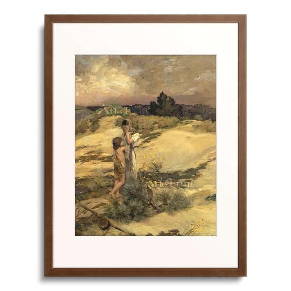 Artist:  Cazin, Jean-Charles,1841-1901 Imagetitle:  Hagar and Ishmael in the desert. (undated) Dimensions:  252 x 202 cm...