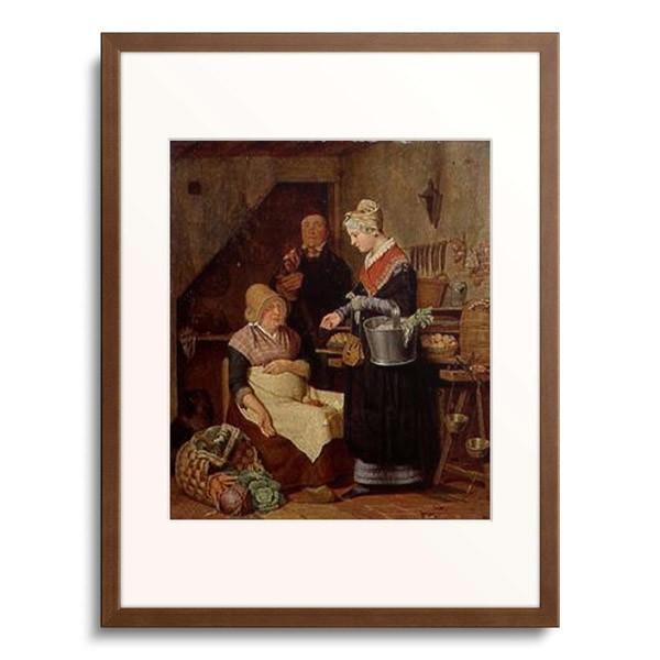 Artist:  Brias, Charles,1798-1884 Imagetitle:  Bei der Gemuseverkauferin. 1824. Dimensions:  40 x 35 cm Medium:  Oil/Woo...