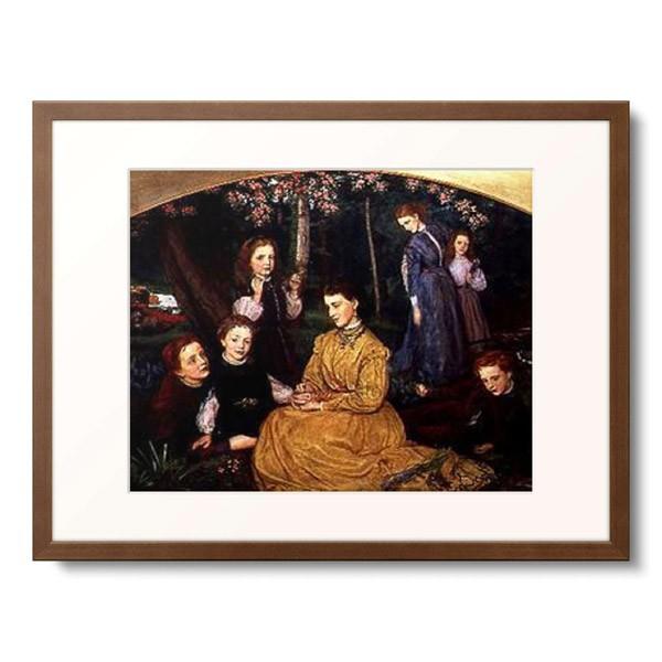 Artist:  Hughes, Arthur,1832-1915 Imagetitle:  Ein Geburtstags-Picknick. 1867. Dimensions:  39 x 50 cm Location:  New Yo...