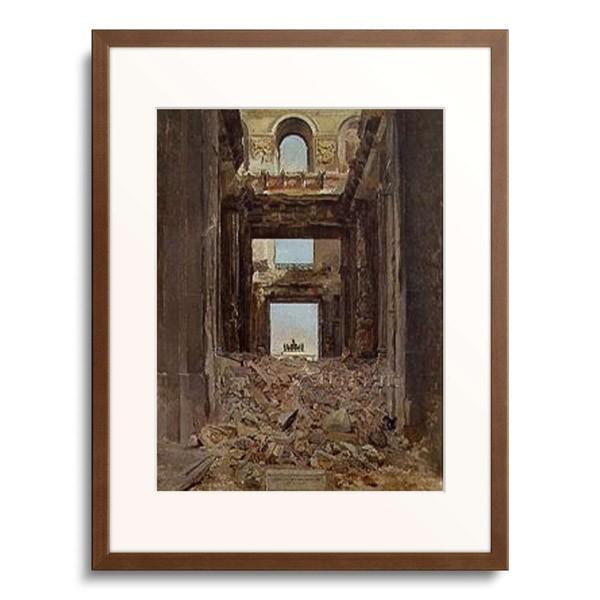 Artist:  Meissonier, Ernest,1815-1891 Imagetitle:  Die Ruinen der Tuilerien. 1871. Location:  Compiegne, Schloss