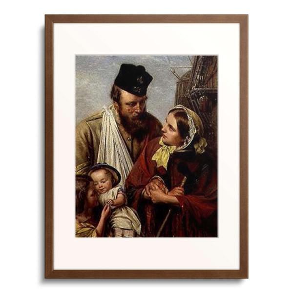 Artist:  O'Neil, Henry Nelson,1817-1880 Imagetitle:  Wieder daheim(Die Ruckkehr des Kriegers) 1859. Dimensions:  20,5 x ...