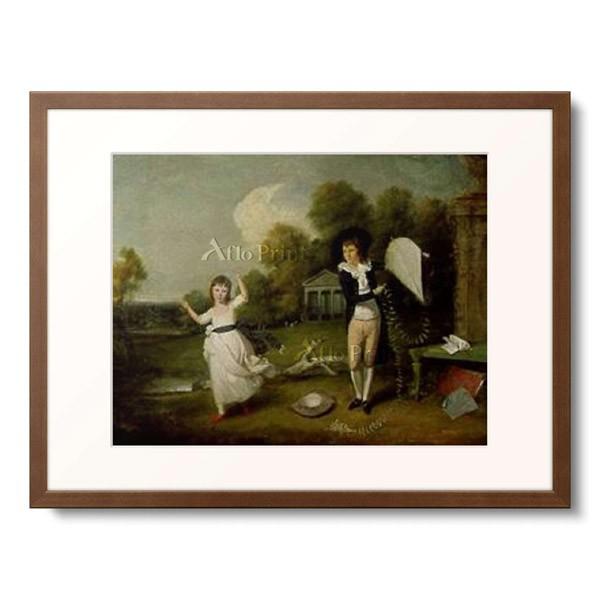 Artist:  Downman, John,1750-1824 Imagetitle:  Henry Frederick Bouverie und seine Schwester beim Drachensteigen. Location...