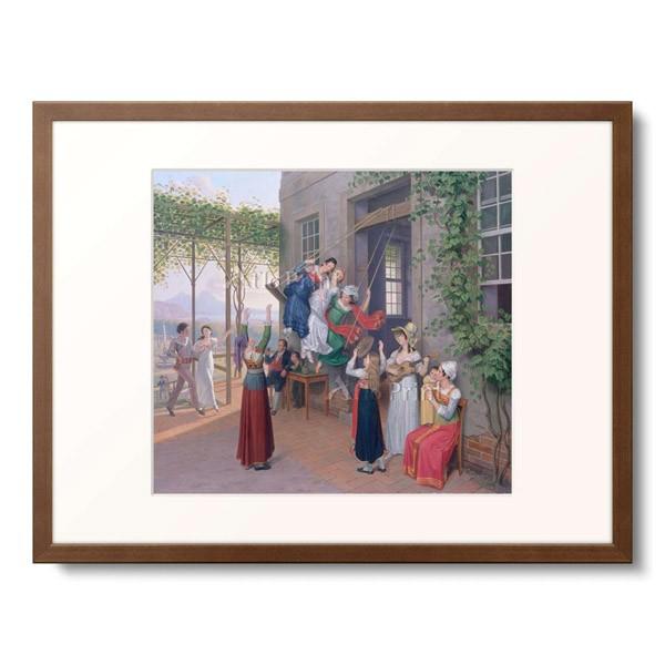 Artist:  Hummel, Johann Erdmann,1769-1852 Imagetitle:  Young people on a swing in a garden near Naples. 1823 Dimensions:...