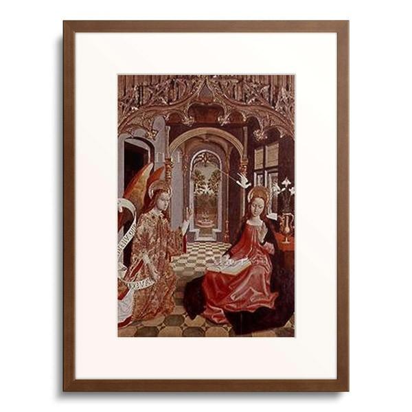 Artist:  Meister, Spanischer (Seo de Urgel) Imagetitle:  Verkundigung Mariae. Location:  Barcelona, Museo d´Arte Antiguo