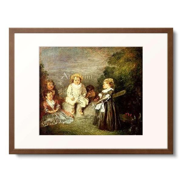 Artist:  Watteau, Jean Antoine,1684-1721 Imagetitle:  Kinder im Freien (Heureux age d'or). Um 1716/1717. Dimensions:  20...