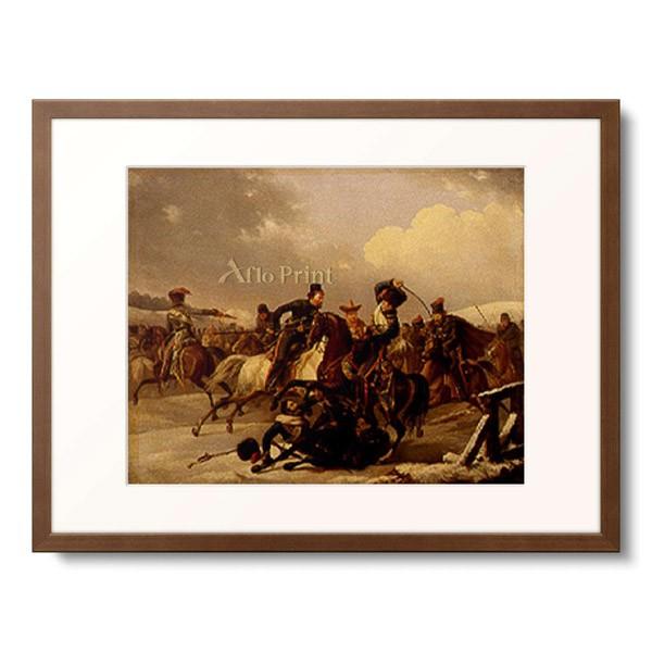 Artist:  Desarnod d.A., August Joseph,1788-1840 Imagetitle:  Kosaken uberfallen eine franzosische Einheit. 1827. Locatio...