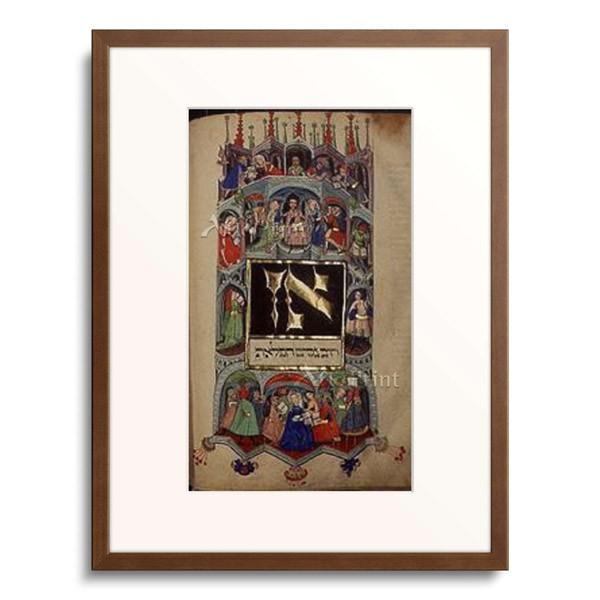 Artist:  Handschrift Imagetitle:  Darmstadter Pessach-Haggada. Studium der biblischen Schriften. Location:  Darmstadt, L...