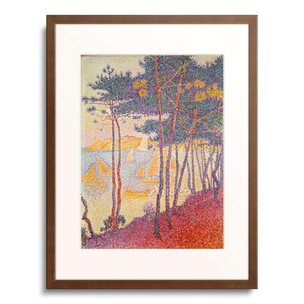 作家名:ポール・シニャック  ( 1863年 - 1935年 ) 国籍:フランス ジャンル:印象派　新印象派  Artist: Signac, Paul,1863-1935 Imagetitle:Sailing boats and pine...