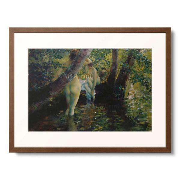 Artist:  Bredt, Ferdinand Max,1868-1921 Imagetitle:  Badende Madchen. Dimensions:  64,5 x 92,5 cm Location:  Landesmuseu...