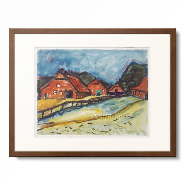 作家名：マックス・ペヒシュタインArtist: Pechstein, Max,1881-1955 Imagetitle: Dangaster Landschaft. 1910. Dimensions: 35 x 45 cm Medium: ...