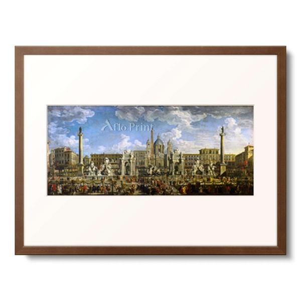 所蔵：ルーヴル美術館Artist:  Pannini, Giovanni Paolo,1691/92-1765 Imagetitle:  Vorbereitung zu einem Feuerwerk auf der Piazza Navo...