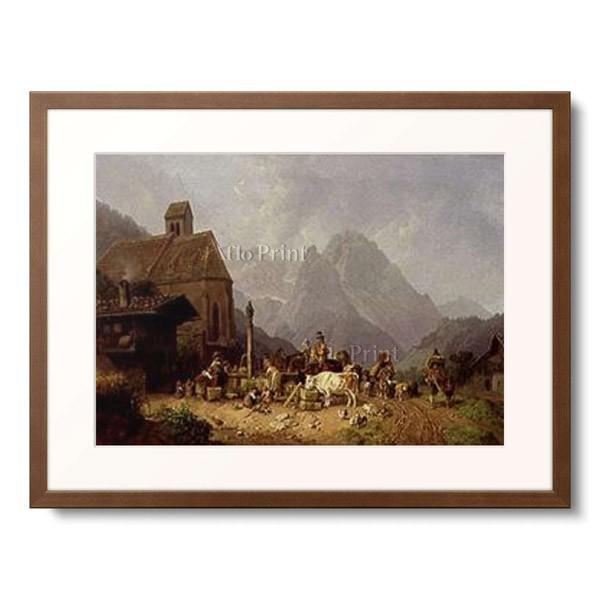 Artist:  Burkel, Heinrich,1802-1869 Imagetitle:  Dorfbrunnen in Oberbayern. Um 1840. Dimensions:  54,5 x 76,5 cm Locatio...
