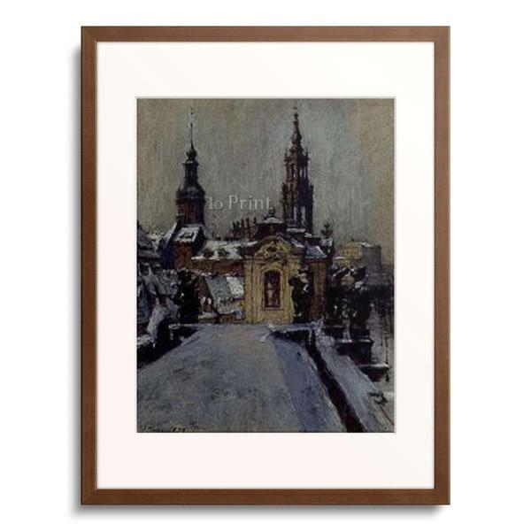 Artist:  Kuehl, Gotthard,1850-1915 Imagetitle:  Blick aus Kuehls Atelier auf die Secundo-Genitur. 1899. Dimensions:  38,...