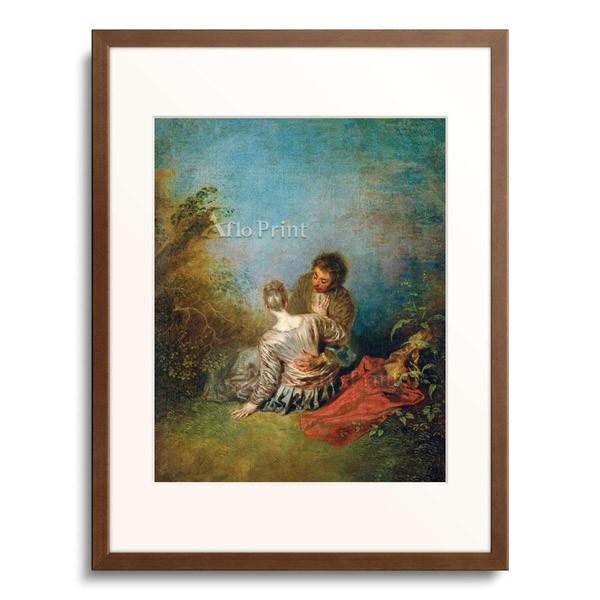 所蔵：ルーヴル美術館Artist:  Watteau, Jean Antoine,1684-1721 Imagetitle:  Der Faux Pas. Dimensions:  40 x 31 cm Location:  Paris, ...