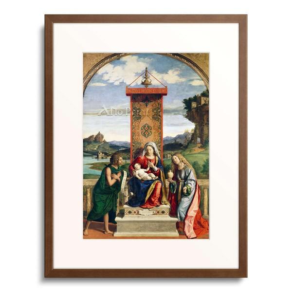 所蔵：ルーヴル美術館Artist:  Cima da Conegliano,ca. 1459-1517/18 Imagetitle:  Die Madonna mit den hll. Johannes d. Taufer und Mari...
