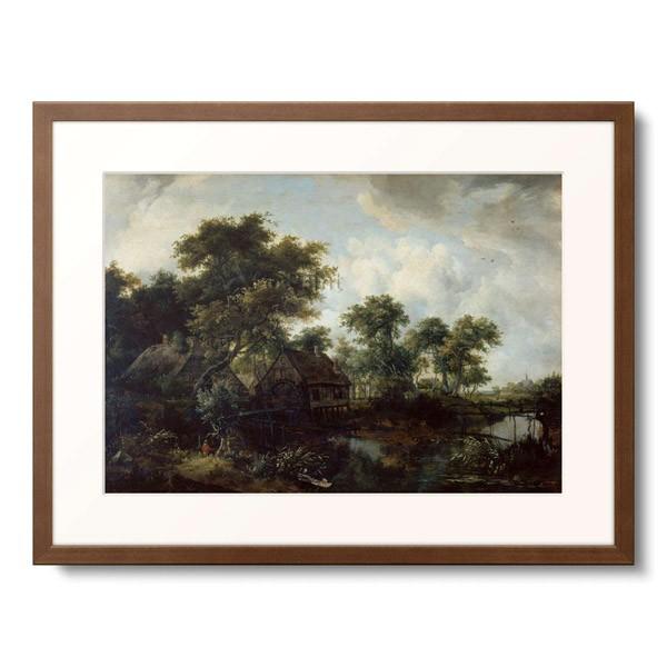 作家名:メインデルト・ホッベマバロック オランダ黄金時代Artist:Hobbema, Meindert 1638-1709 Imagetitle:Die Wassermuhle. Dimensions:59,5 x 84,5 cm Med...