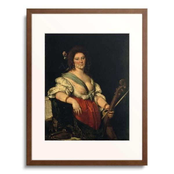 Artist:  Strozzi, Bernardo (Il Capuccino),1581-1644 Imagetitle:  Eine Gambenspielerin (Barbara Strozzi). Um 1640. Dimens...