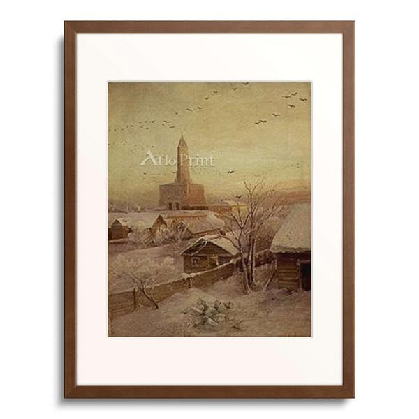 Artist:  Sawrassow, Alexei,1830-1897 Imagetitle:  Der Schukarew-Turm in Moskau im Winter. 1872. Location:  Moskau, Histo...