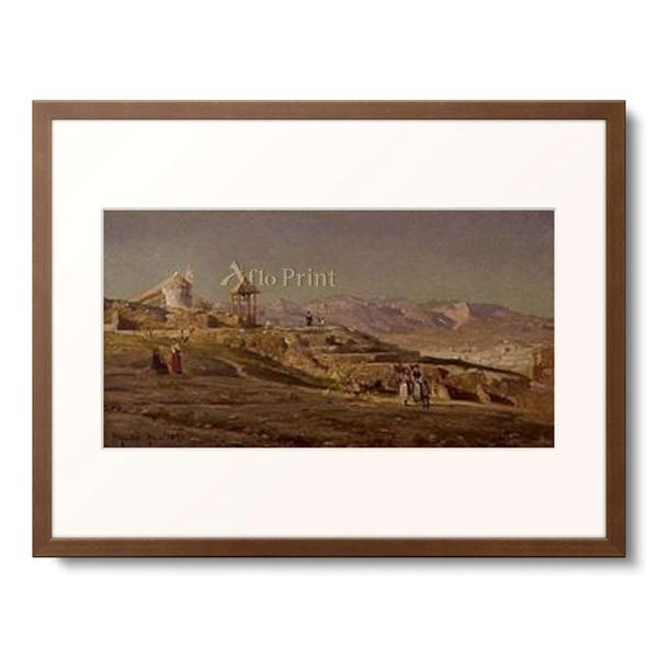 作家名:ペーダー・モルク・モンステッドArtist: Moensted, Peder,1859-1941 Imagetitle:Nachmittag bei Athen. 1893. Dimensions: 23 x 41,5 cm 個人蔵