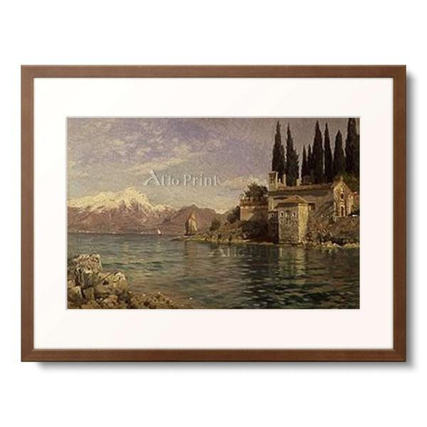 作家名:ペーダー・モルク・モンステッドArtist: Moensted, Peder,1859-1941 Imagetitle:St.Vigilio am Gardasee. 1909. Dimensions: 50 x 73 cm 個人蔵