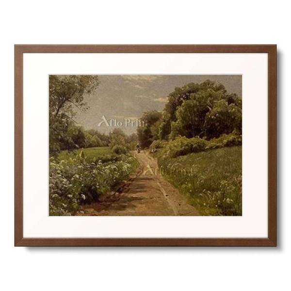 作家名:ペーダー・モルク・モンステッドArtist: Moensted, Peder,1859-1941 Imagetitle:Sommerspaziergang. 1921. Dimensions: 30 x 41 cm 個人蔵