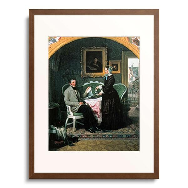 Artist:  Kindermann, Adolph Diedrich,1823-1892 Imagetitle:  Glasermeister Achelius und seine Frau beim Fruhstuck. 1858. ...