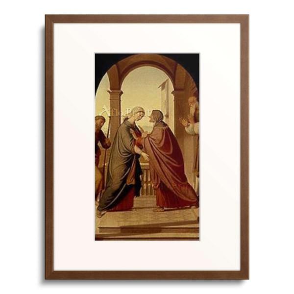 Artist:  Overbeck, Johann Friedrich,1789-1869 Imagetitle:  The Visitation. 1867/68. Dimensions:  74 x 47 cm Location:  L...