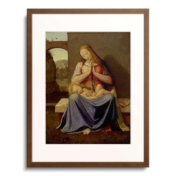 Artist:  Overbeck, Johann Friedrich,1789-1869 Imagetitle:  Madonna with child seated against a wall. 1811. Dimensions:  ...