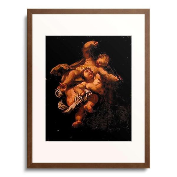 Artist:  French School,19th century Imagetitle:  Drei schwebende Putten auf einer Wolke. Dimensions:  40 x 34 cm Locatio...