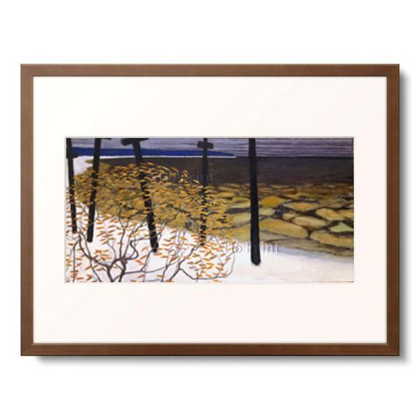 Artist:  Gallen-Kallela, Akseli Valdemar,1865-1931 Imagetitle:  Herbst (Die funf Kreuze). Dimensions:  76 x 145 cm Mediu...