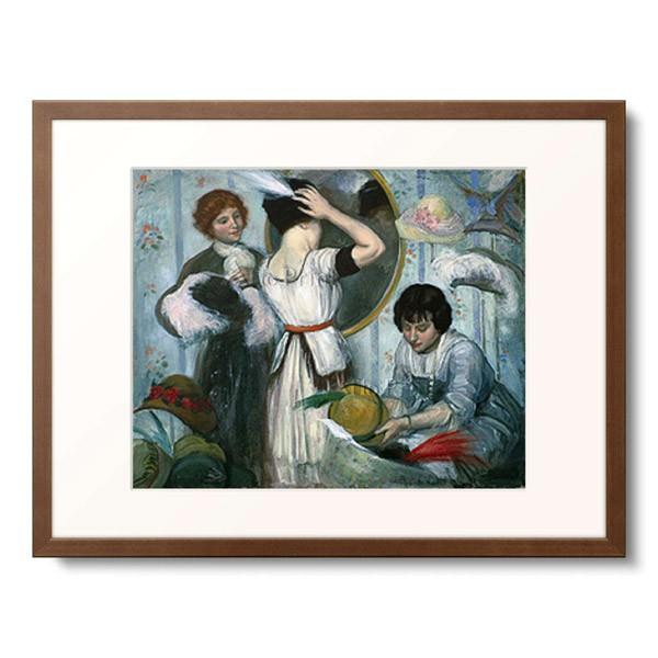Artist:  Caro-Delvaille, Henry,1876-1928 Imagetitle:  Chez la Modiste. Um 1900/1910. Dimensions:  65 x 81 cm Medium:  Oi...