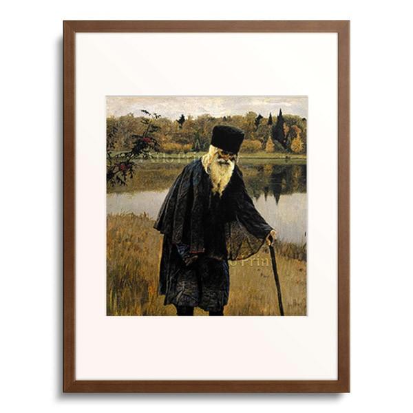 Artist:  Nesterow, Michail Wassiljew,1862-1942 Imagetitle:  Der Einsiedler. 1888 Dimensions:  91 x 84 cm Location:  Mosc...