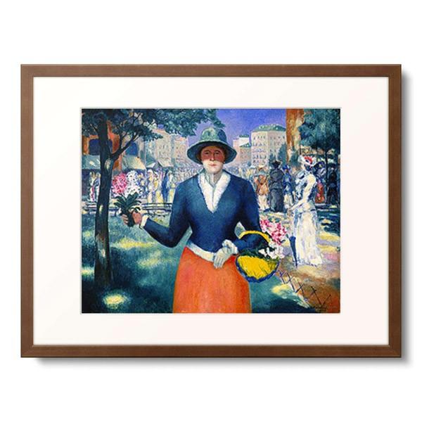 作家名:カジミール・マレーヴィチロシアの作家抽象絵画ロシア・アヴァンギャルドArtist: Malewitsch, Kasimir,1878-1935 Imagetitle:Die Blumenhandlerin. 1903. Dimens...