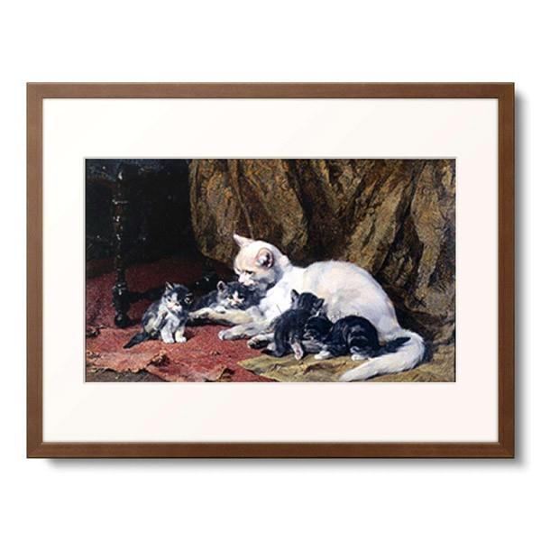 作家名:アダム・ジュリアスArtist:Adam, Julius,1852-1913 Imagetitle:Katze mit vier Jungen auf einem alten Teppich. Dimensions:43,7 x 7...