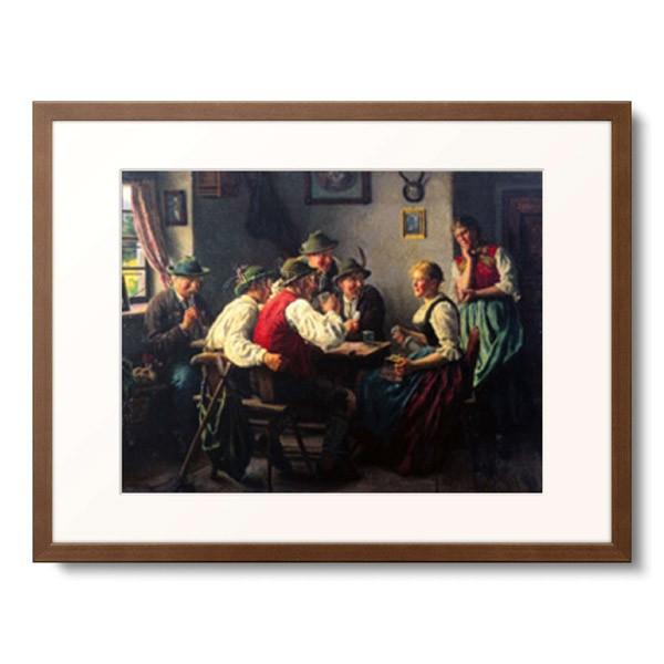 Artist:  Rau, Karl Emil,1858-1937 Imagetitle:  Zwei Dirndl, vier Burschen und ein alter Bauer. Dimensions:  100 x 135 cm...