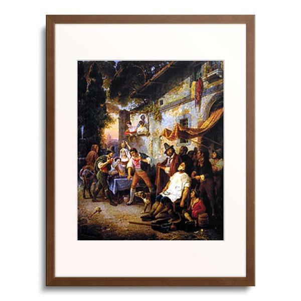 Artist:  Pistorius, Eduard,1796-1862 Imagetitle:  Beim Barbier in Rom. (1849(?) Dimensions:  95 x 78 cm Location:  Priva...