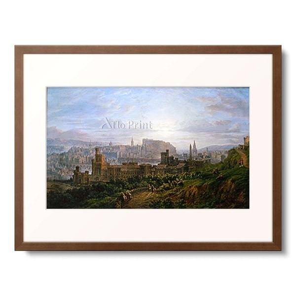 Artist:  Grant, Thomas,tatig1868-1879 Imagetitle:  Edinburgh. Blick vom Carlton Hill uber das Gefangnis und die Stadt zu...